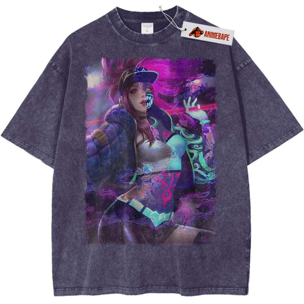 KDA Akali League of Legends Shirt, Vintage LoL Game Tee - AnimeBape