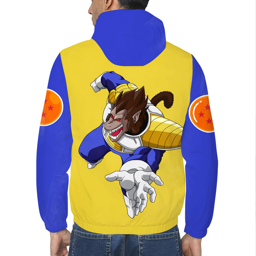 Vegeta Great Ape Windbreaker Jacket for Men Anime Apparel - AnimeBape