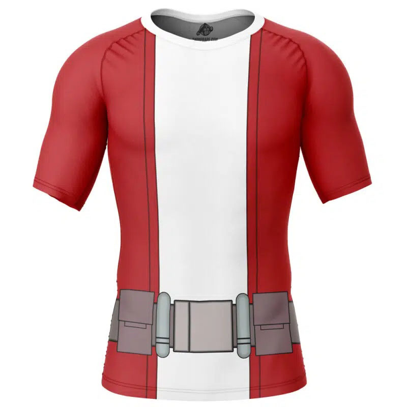 Allen The Alien Red Invincible Short Sleeve Rash Guard Compression ...