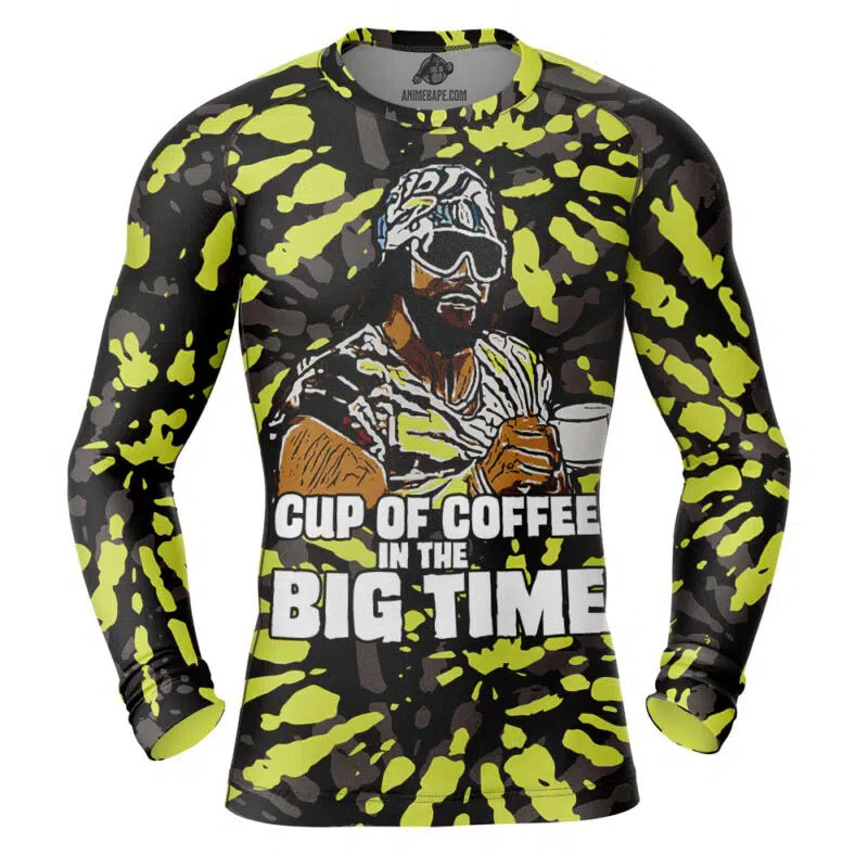 Cup of Coffee in the Big Time Randy Savage Long Sleeve Rash Guard ...