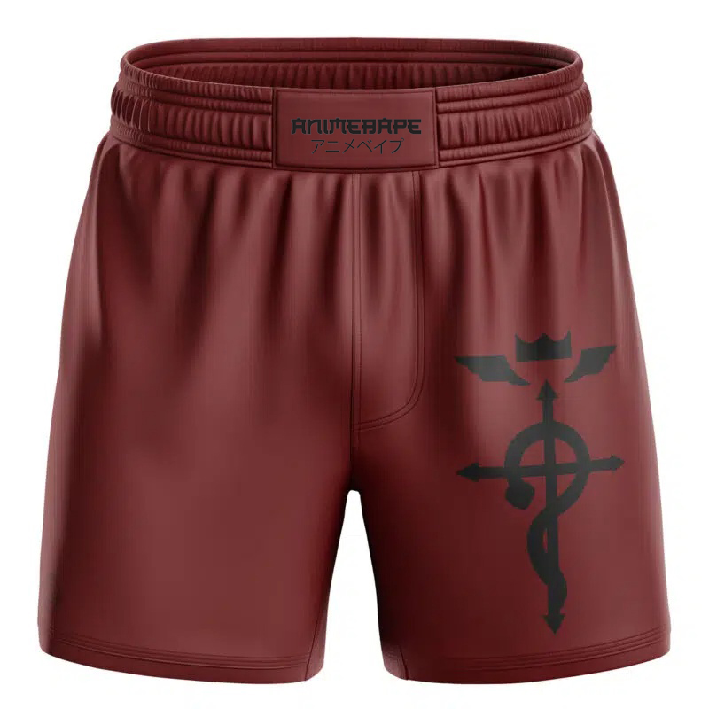 Edward Elric v2 Fullmetal Alchemist BJJ MMA Fight Shorts - AnimeBape