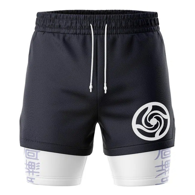 Gojo Satoru Jujutsu Kaisen Compression Workout Training Shorts (2-in-1 ...