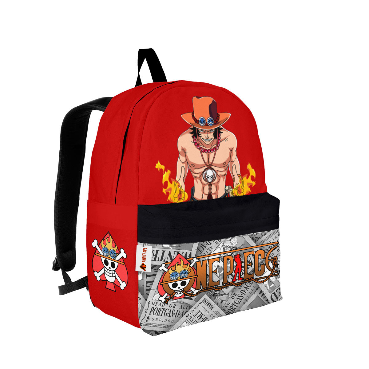 Kids School Backpack Portgas D. Ace Op Bag School Bag One Piece - AnimeBape