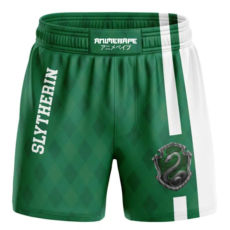 Slytherin Harry Potter BJJ MMA Fight Shorts - AnimeBape