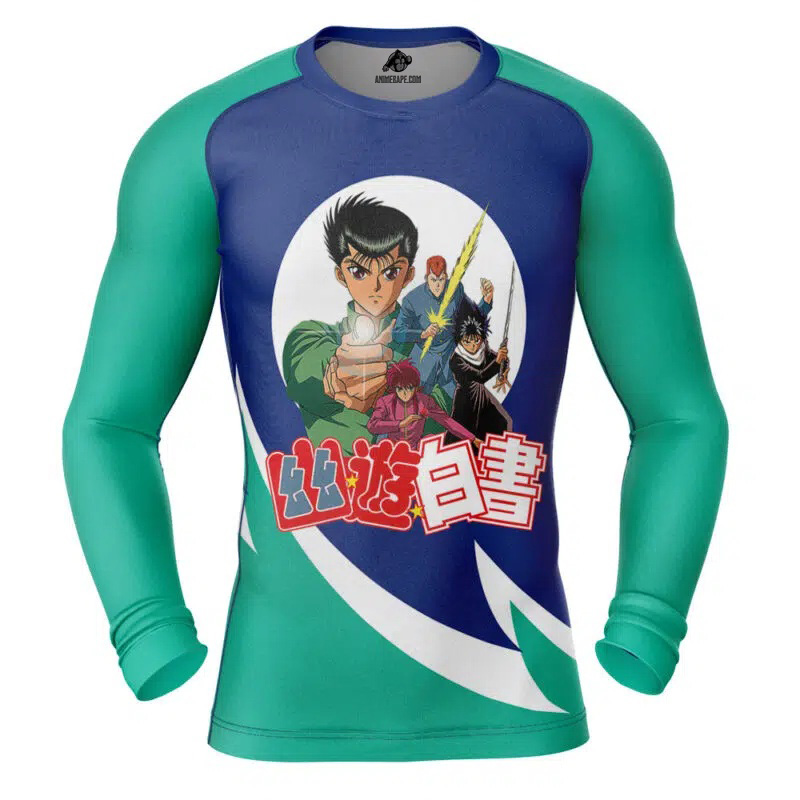 Spirit Detective Ghost Fighter Long Sleeve Rash Guard Compression Shirt ...