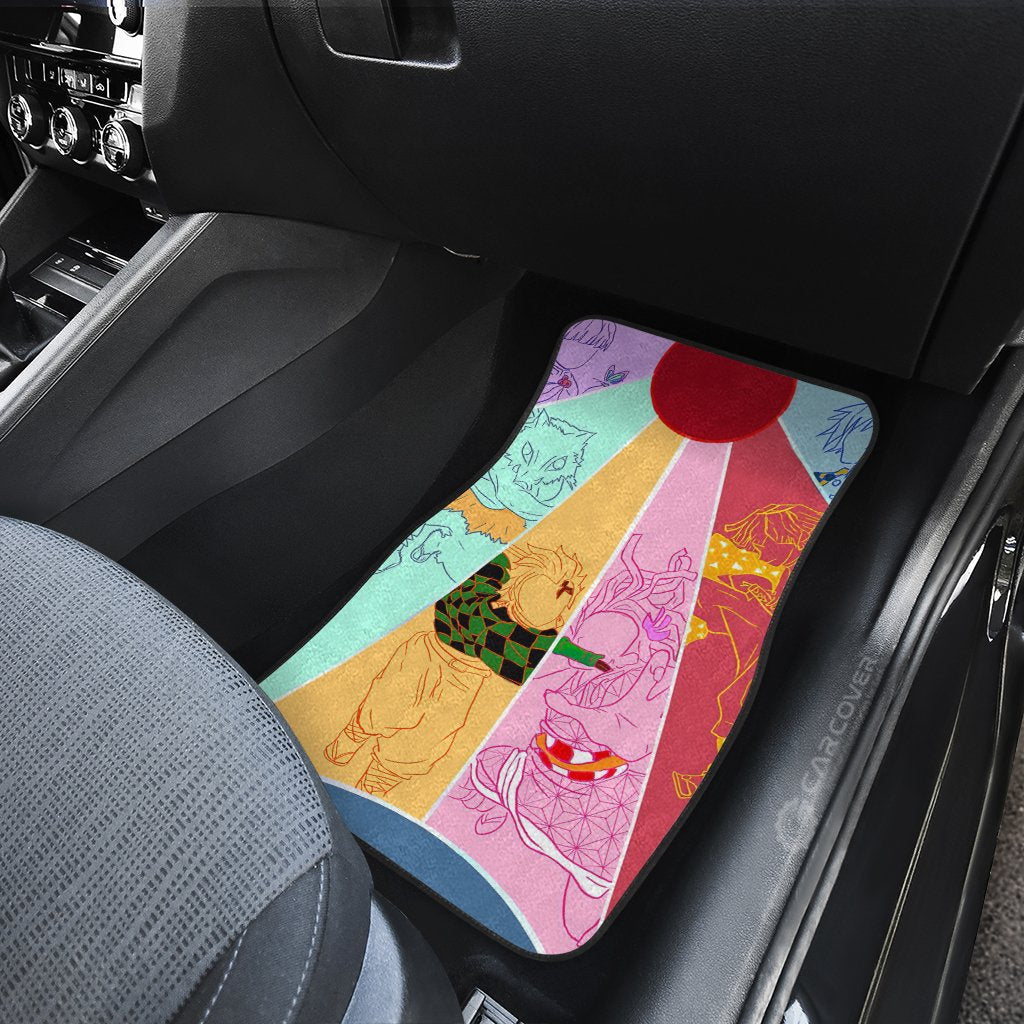 Demon Slayer Car Mats Hanafuda Demon Slayer Car Floor Mats Demon Slayer ...