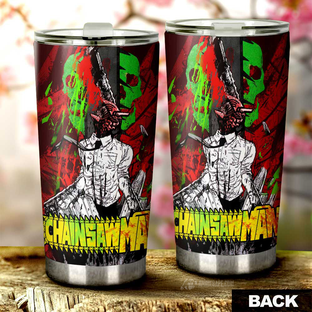 Denji Chainsaw Man Tumbler Cup Denji Tumbler Custom 20 oz Tumbler ...