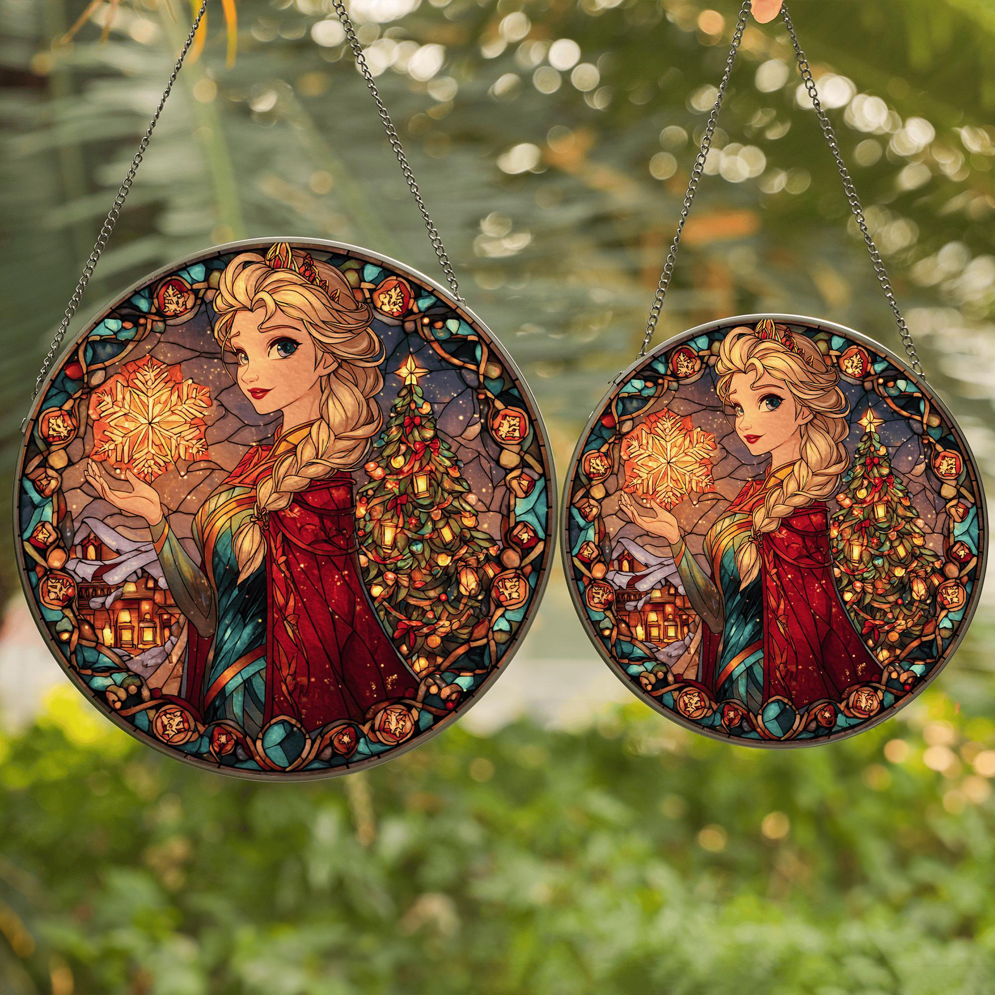 Disney Frozen Elsa Stained Glass Suncatche Vers 3 - AnimeBape