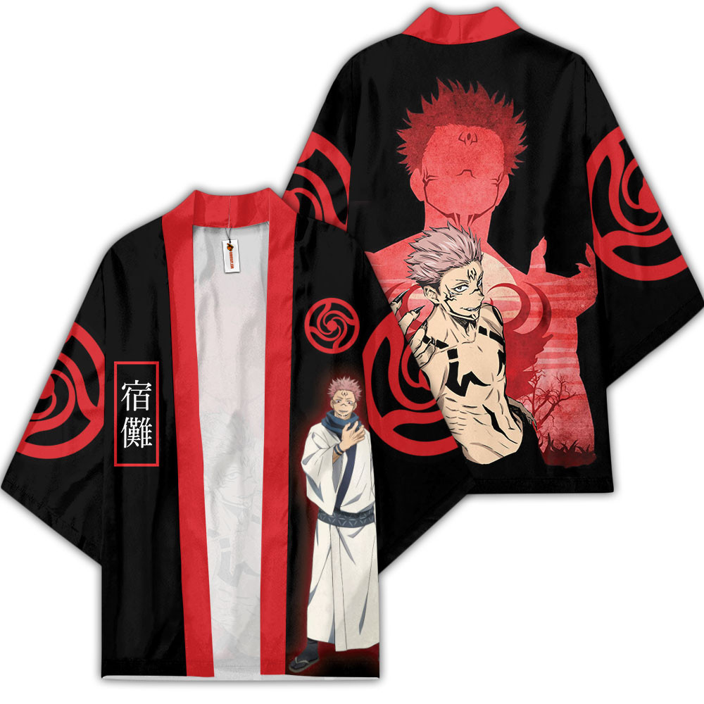 Jujutsu Kaisen Ryomen Sukuna Version 3 Haori Kimono - AnimeBape