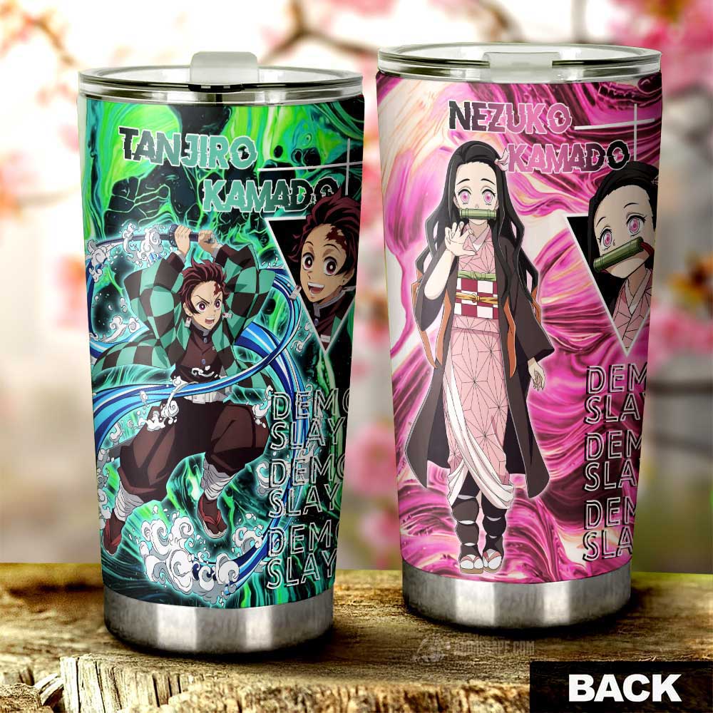 Tanjiro And Nezuko Demon Slayer 20 oz Tumbler - AnimeBape